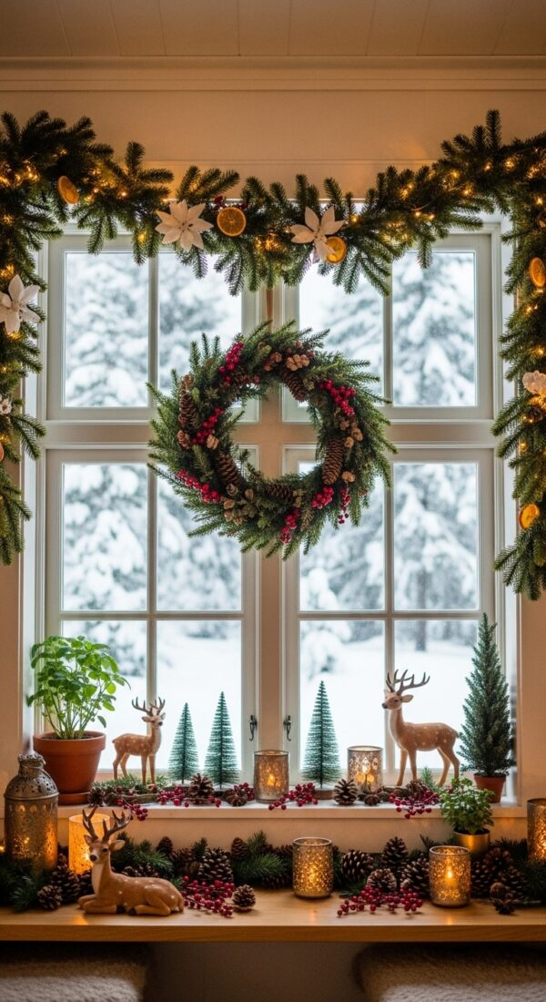 23 Festive Christmas Window Decor Ideas for a Magical Home