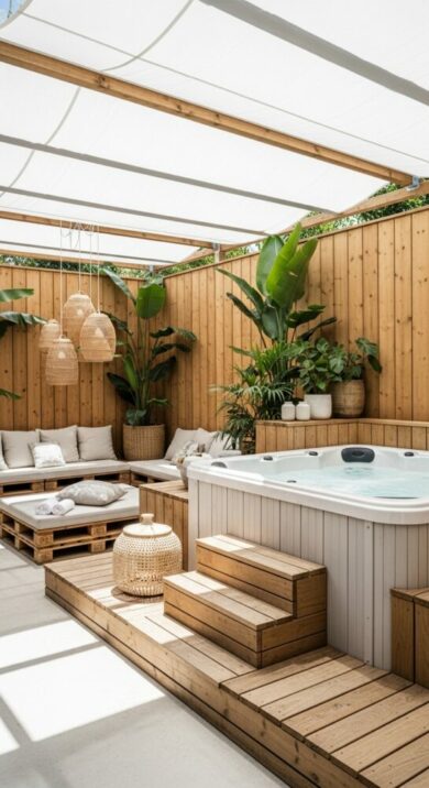 53 Breathtaking Outdoor Jacuzzi Ideas to Create Your Dream Backyard Spa