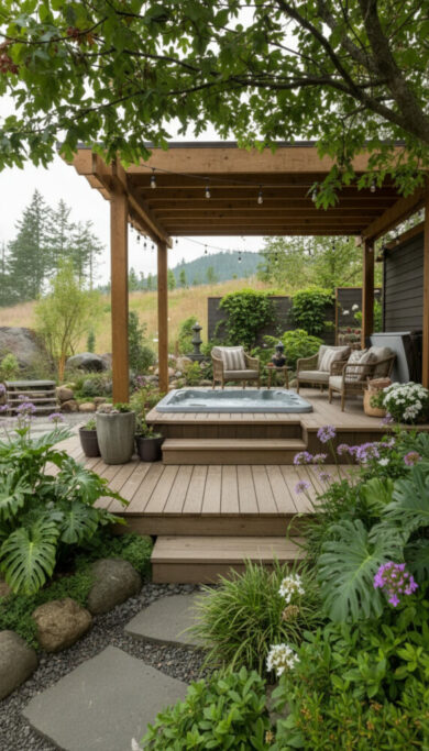 53 Breathtaking Outdoor Jacuzzi Ideas to Create Your Dream Backyard Spa